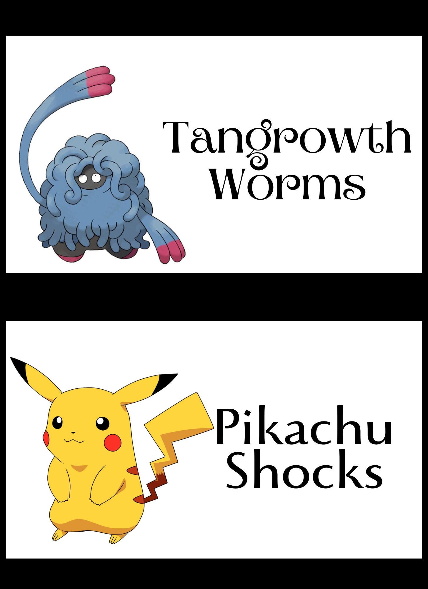 Editable Pokémon Food Tent Cards | Pokémon Party Food Labels | Instant ...
