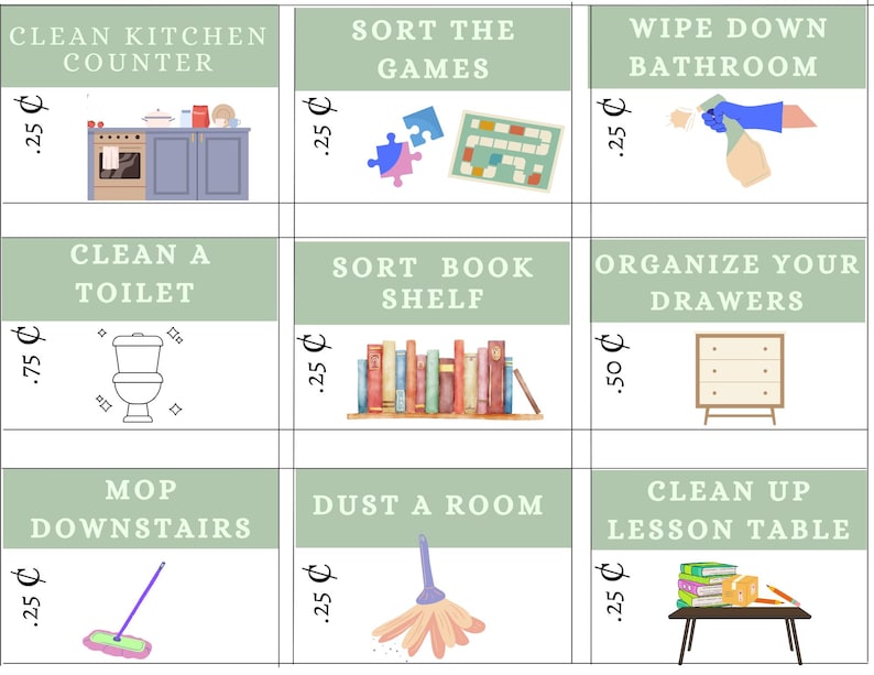 Printable Kids Chore Cards – Editable Task Cards for Routines – PDF ...