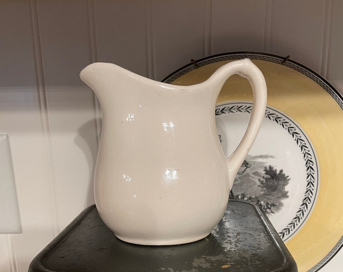 Vintage Ironstone Pitcher 1920's Small Chunky Milk or Cream Pitcher - Etsy