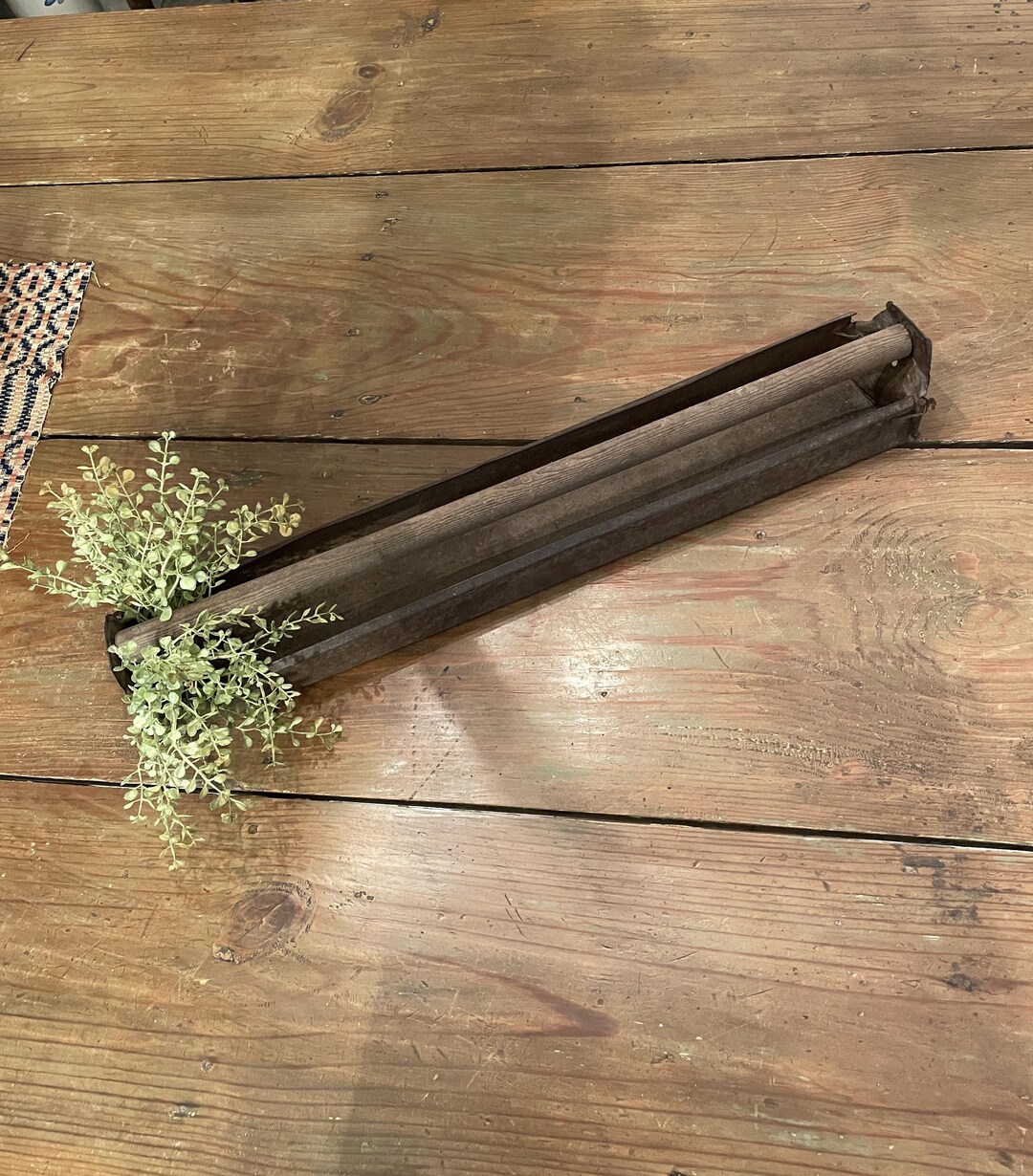 Vintage 24" Long Galvanized Chicken Feeder Trough, 1960's Chick Feeder ...