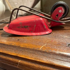 Vintage Toy Wheelbarrow, Miniature Red Metal Wheelbarrow - Etsy