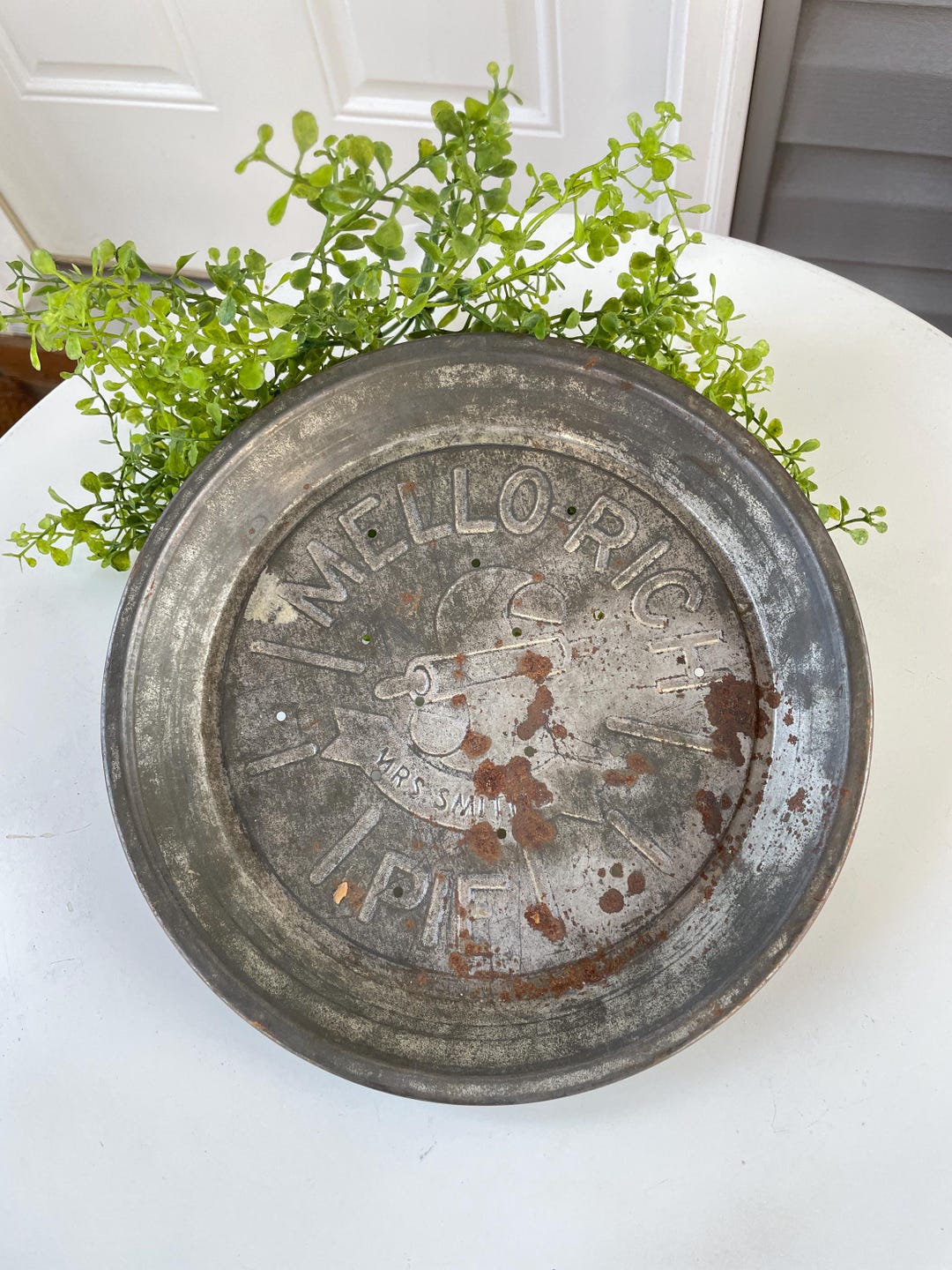 Vintage Mello-rich Mrs. Smith's Pie Tin: 9 1/2" Pie Pan - Etsy