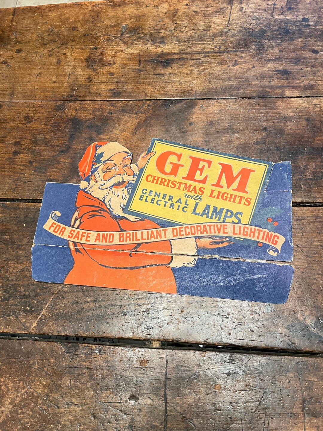 Vintage GEM Christmas Lights Advertising Piece: 1940's - Etsy