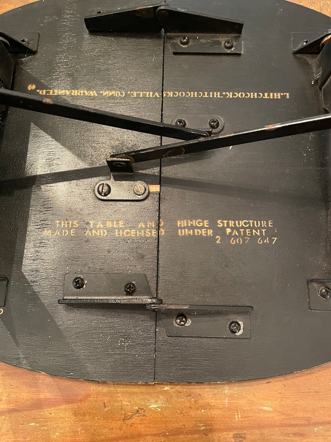 Vintage Hitchcock Small Folding Table With Floral Stencil - Etsy