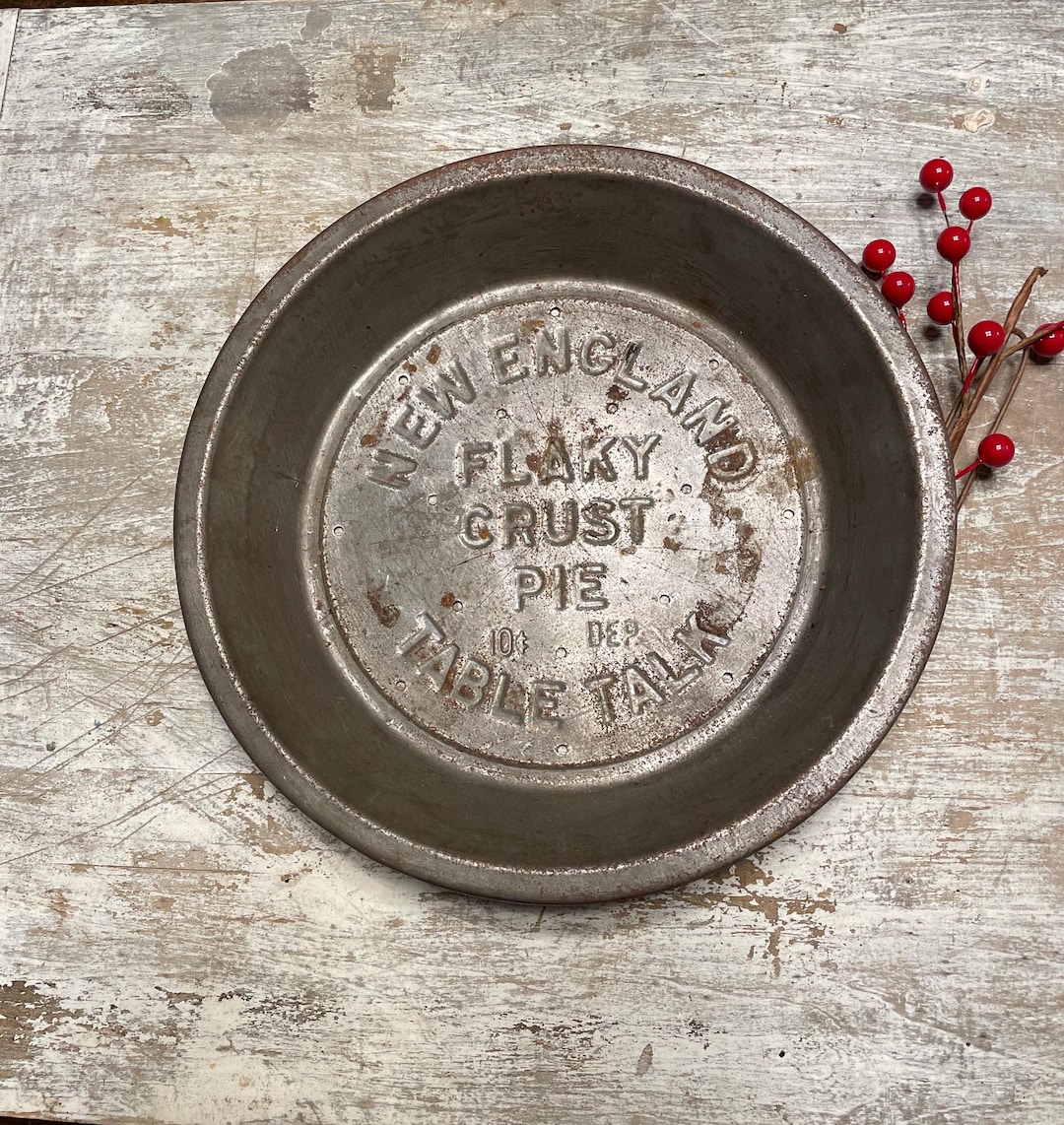 Vintage Pie Tin, New England Table Talk Flaky Crust Pies, 9" Pie Pan ...