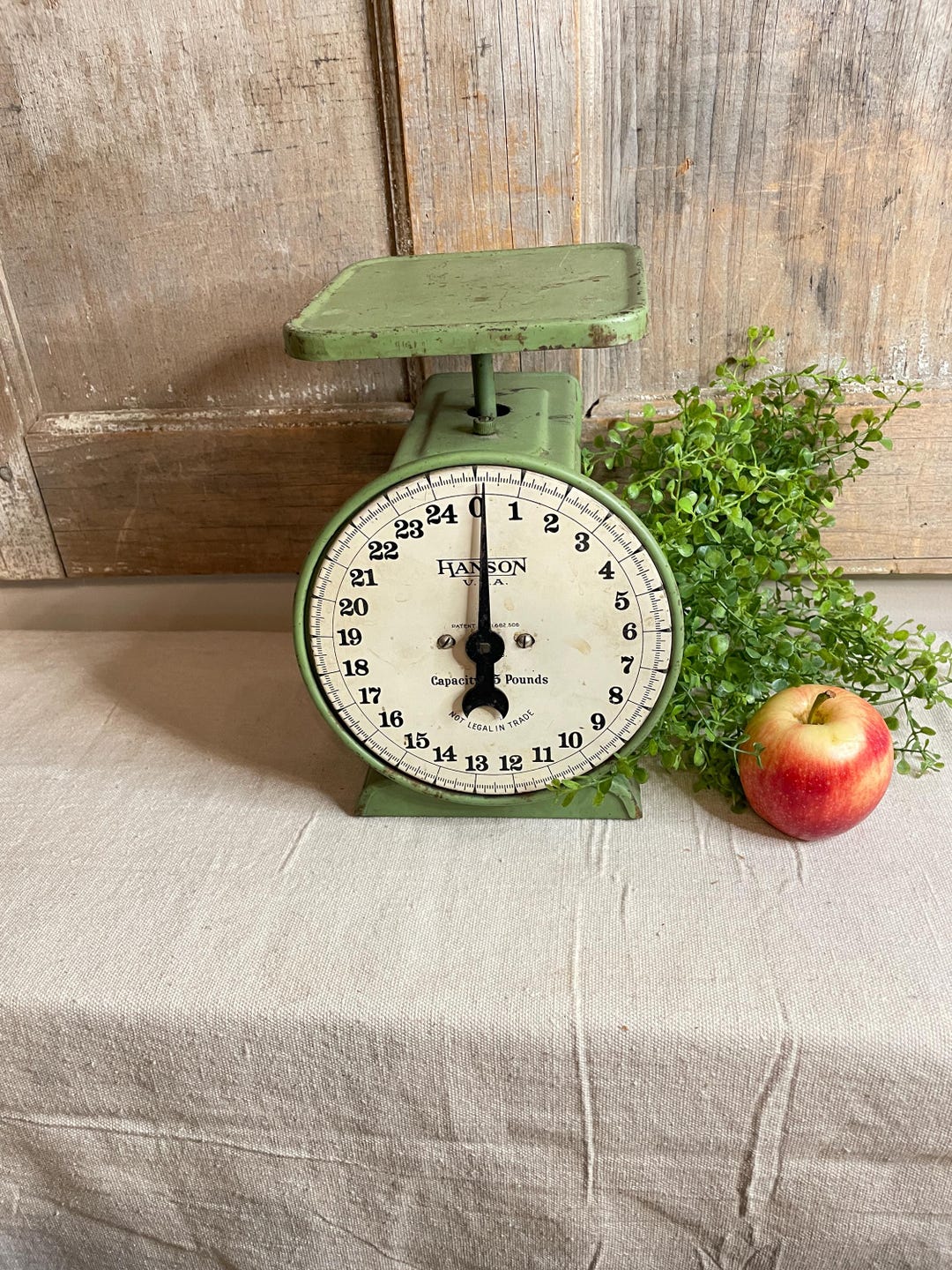 Vintage Hanson Brothers Kitchen Scale With Original Green Paint: 1920s ...