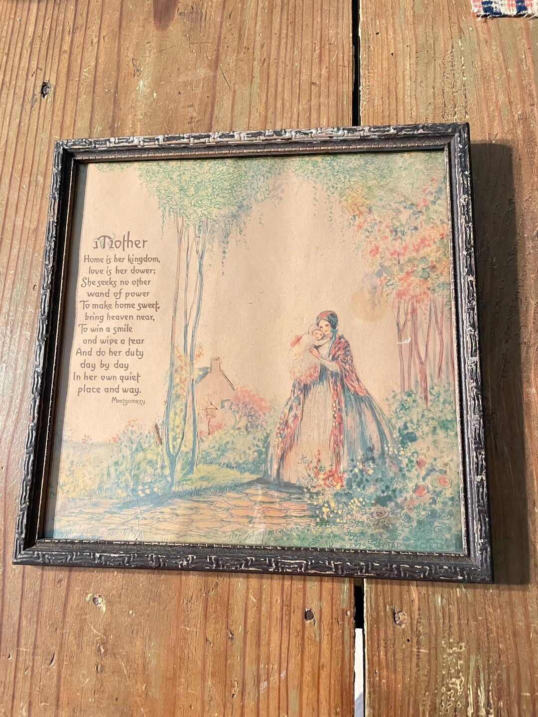 Vintage Framed "mother" Motto Poem, 1920's Motto Poem in Original ...