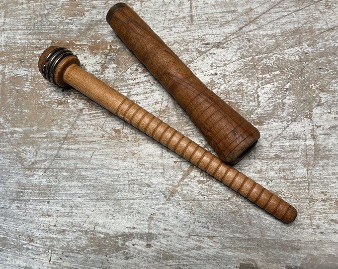 Vintage Textile Mill Spindles/bobbins, Lot of 2 Industrial Spools ...
