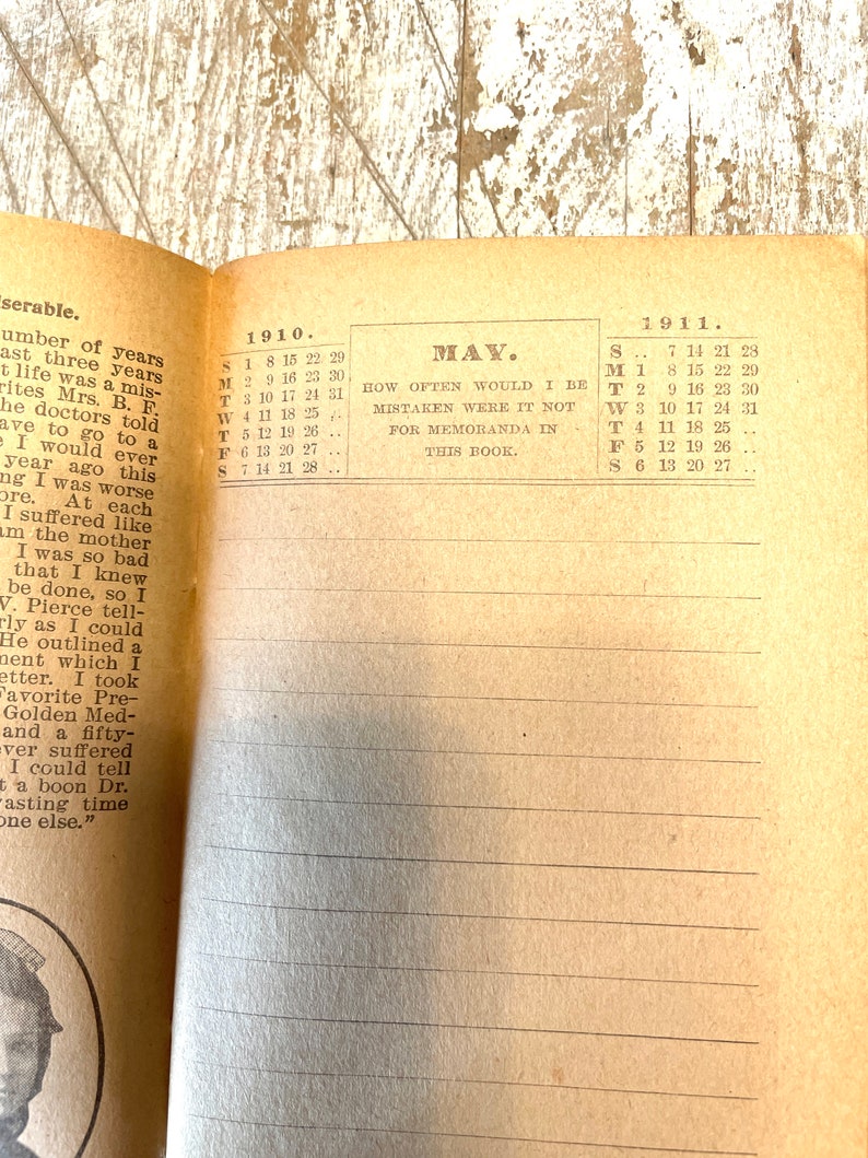 Antique Advertising Note Pad Booklet With 1910/1911 Calendars - Etsy