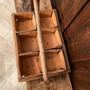 Vintage Wooden Berry Box Carrier With 6 Wooden Berry Baskets, 1940's or ...