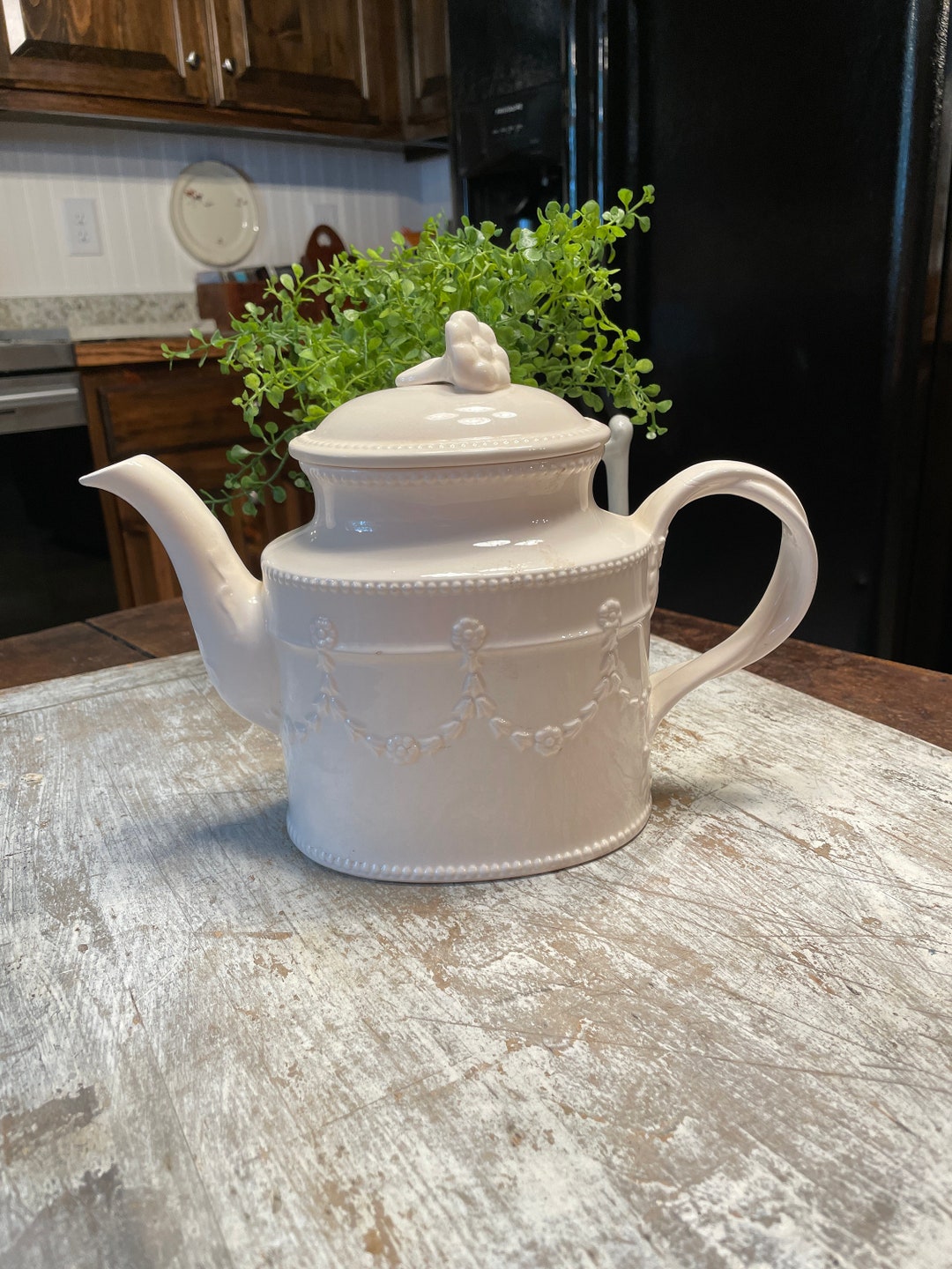 Vintage White Teapot the Haldon Group 1987 Ceramic Teapot With - Etsy