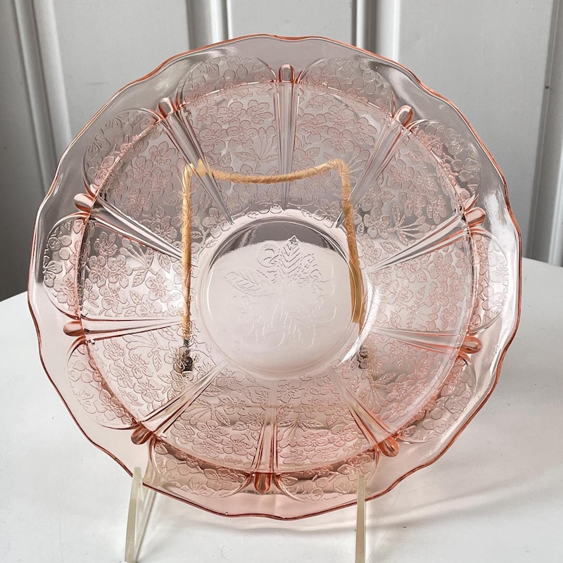 Vintage Bowl Pink Glass - Etsy