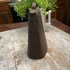 Antique Large Cow Bell, Early 1900's 7 1/2 Tall Hand Forged Iron Bell ...