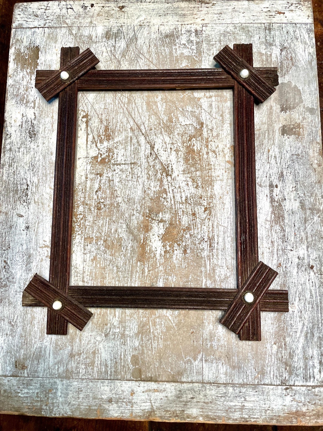 Antique Mahogany Adirondack Frame, Early 1900's Rustic Frame, Folk Art ...