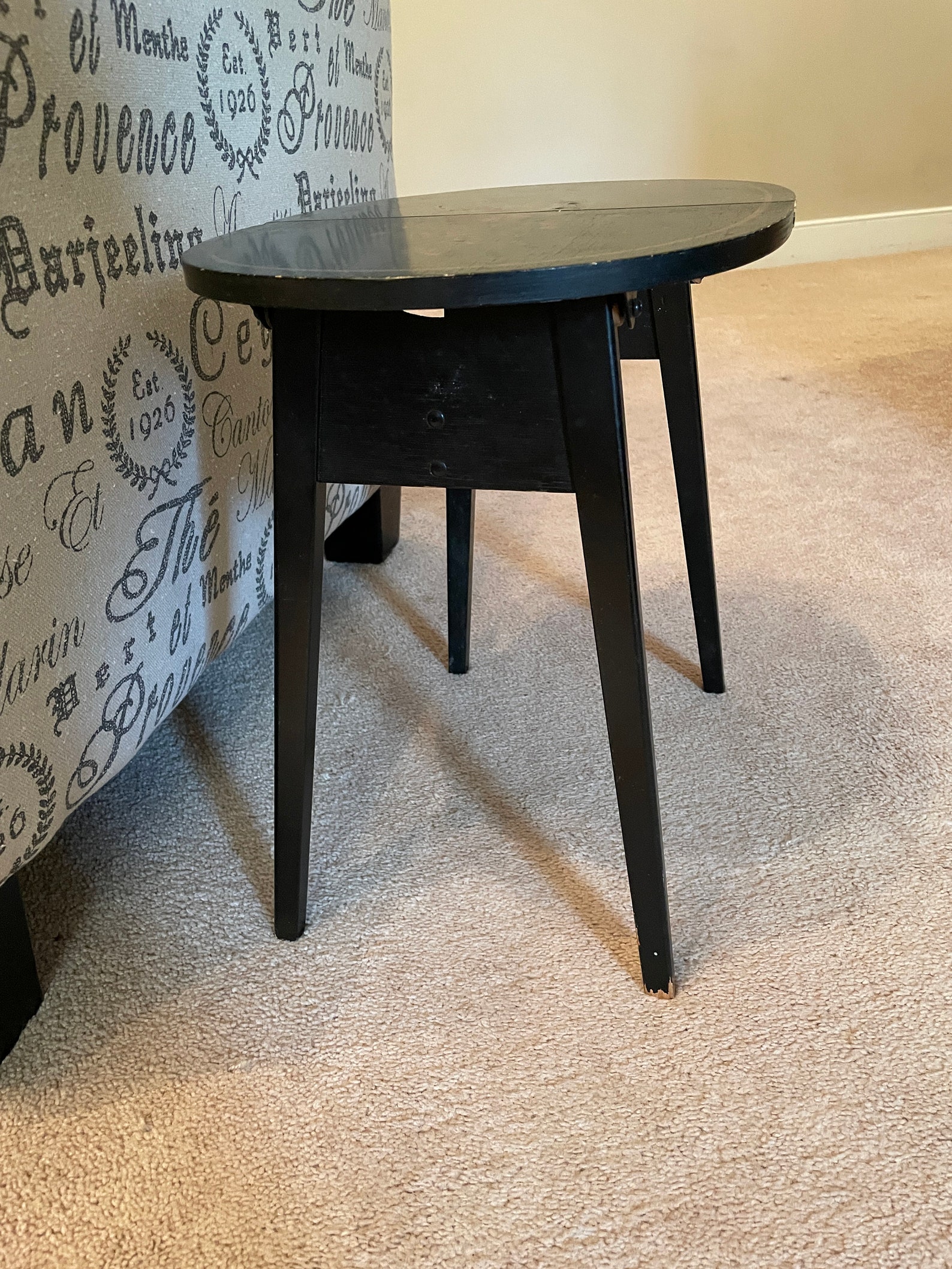 Vintage Hitchcock Small Folding Table With Floral Stencil - Etsy