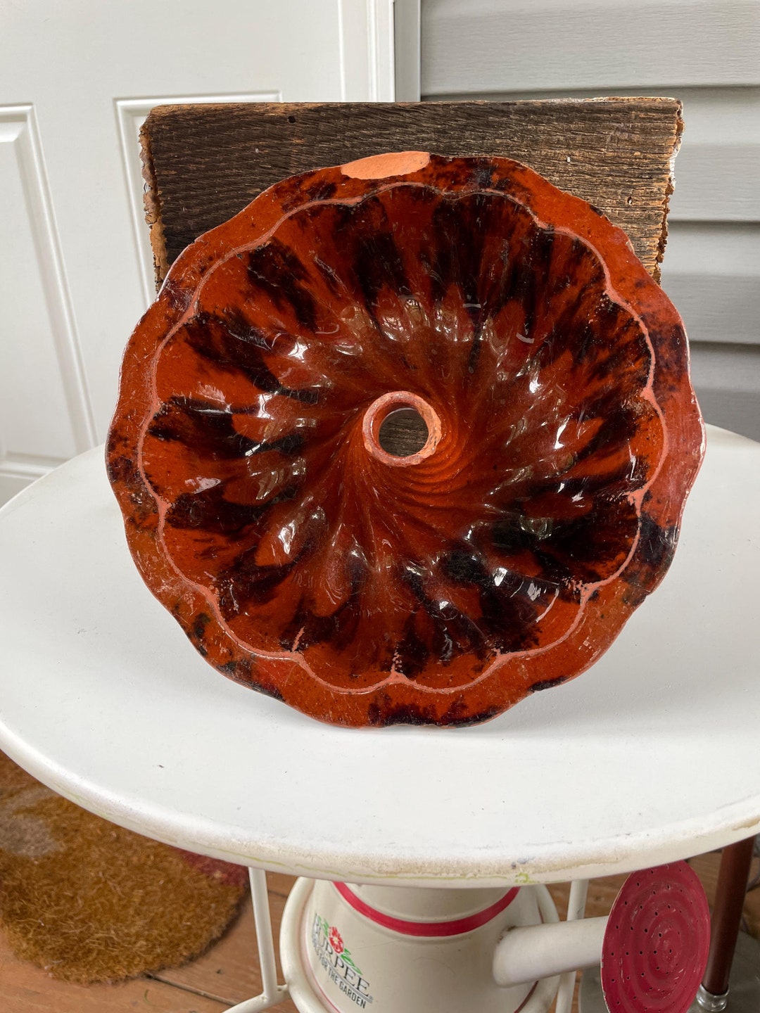 SALE Vintage Redware Bundt Cake Turban Pudding Mold - Etsy