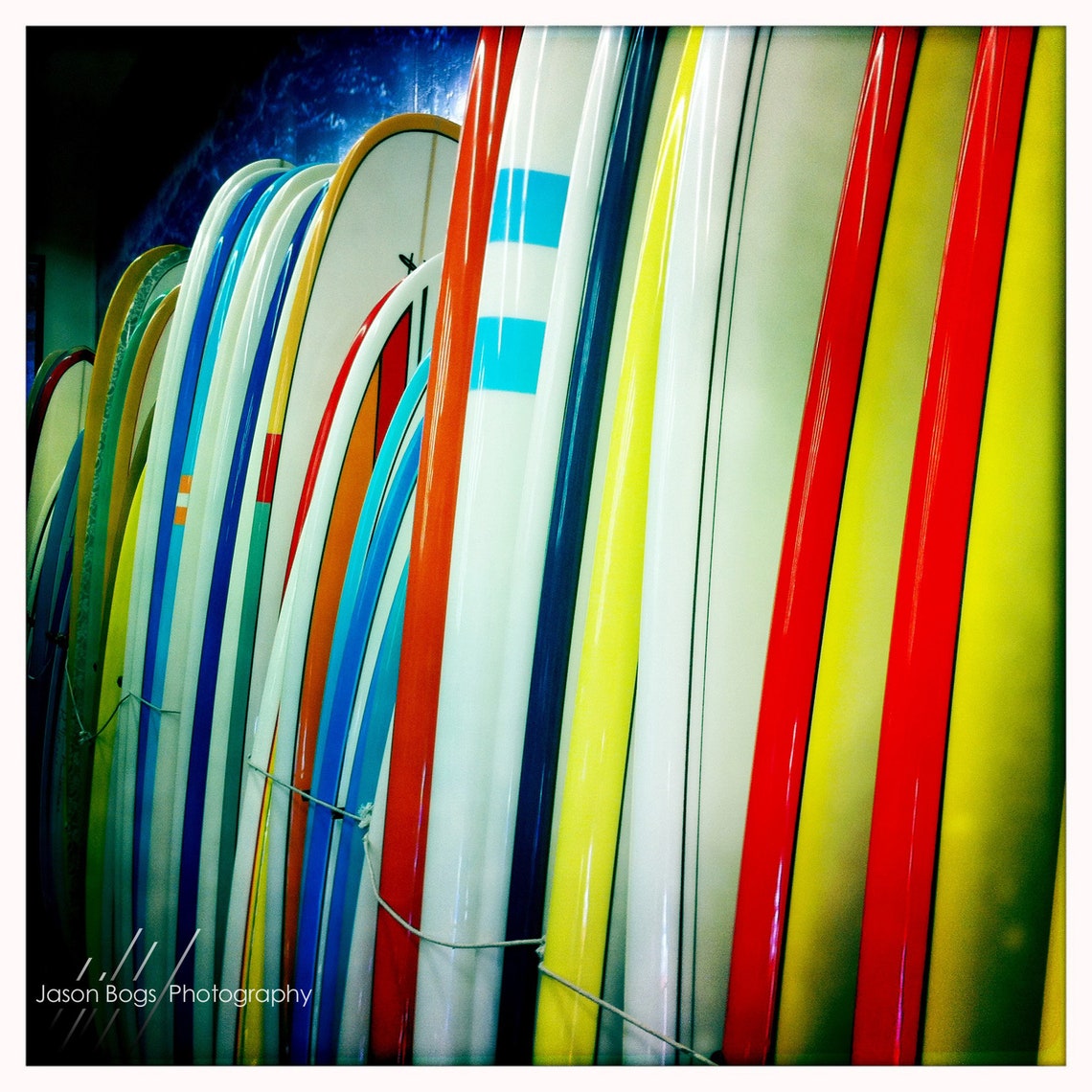 Surf Photography - Colorful Longboards - Square Surfing Photo, Modern ...