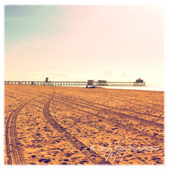 Beach Scene Square Photo HB Mood California Beach | Etsy