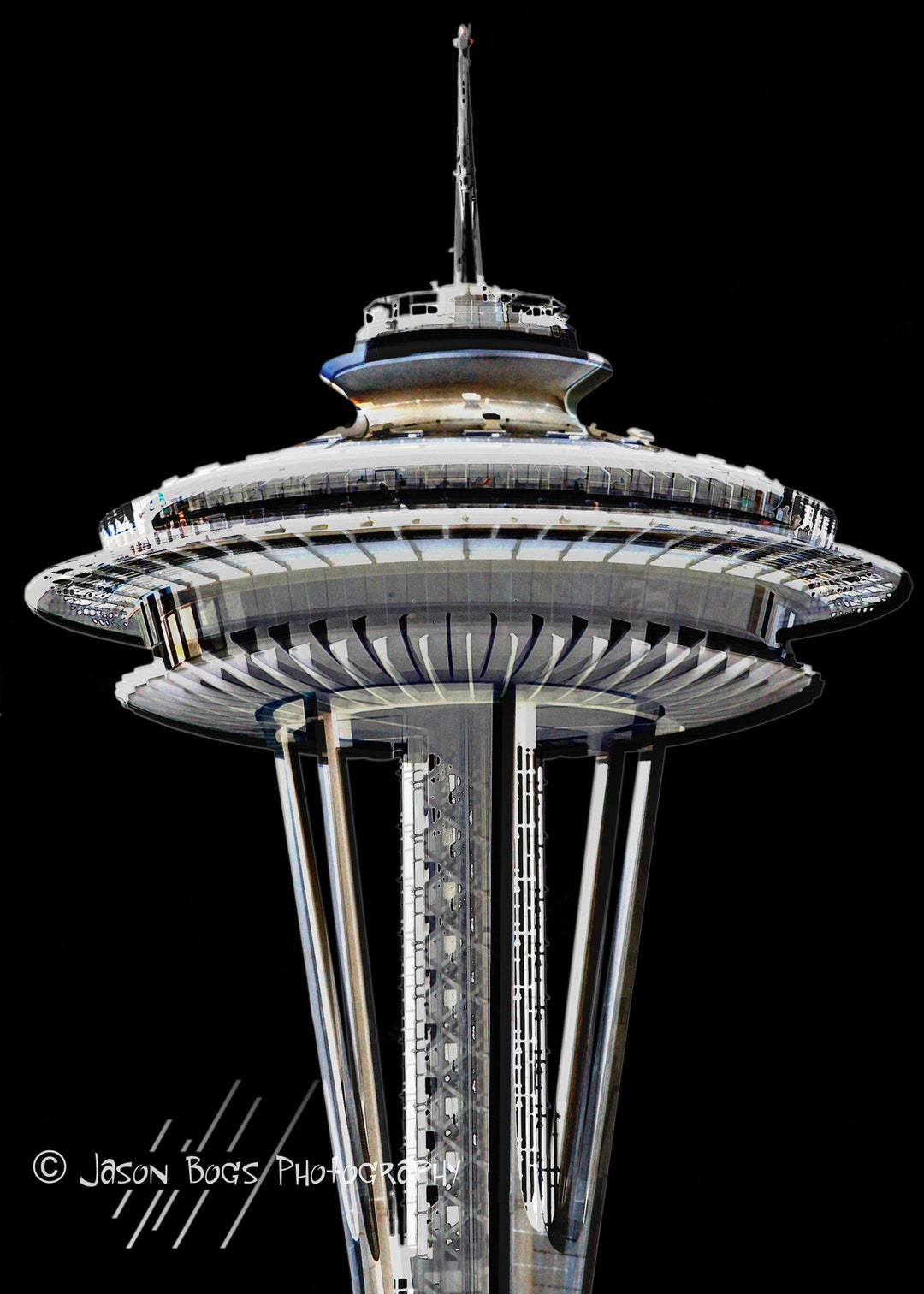 Seattle's Space Needle - 8X12 Black and White Fine Art Print - Seattle ...