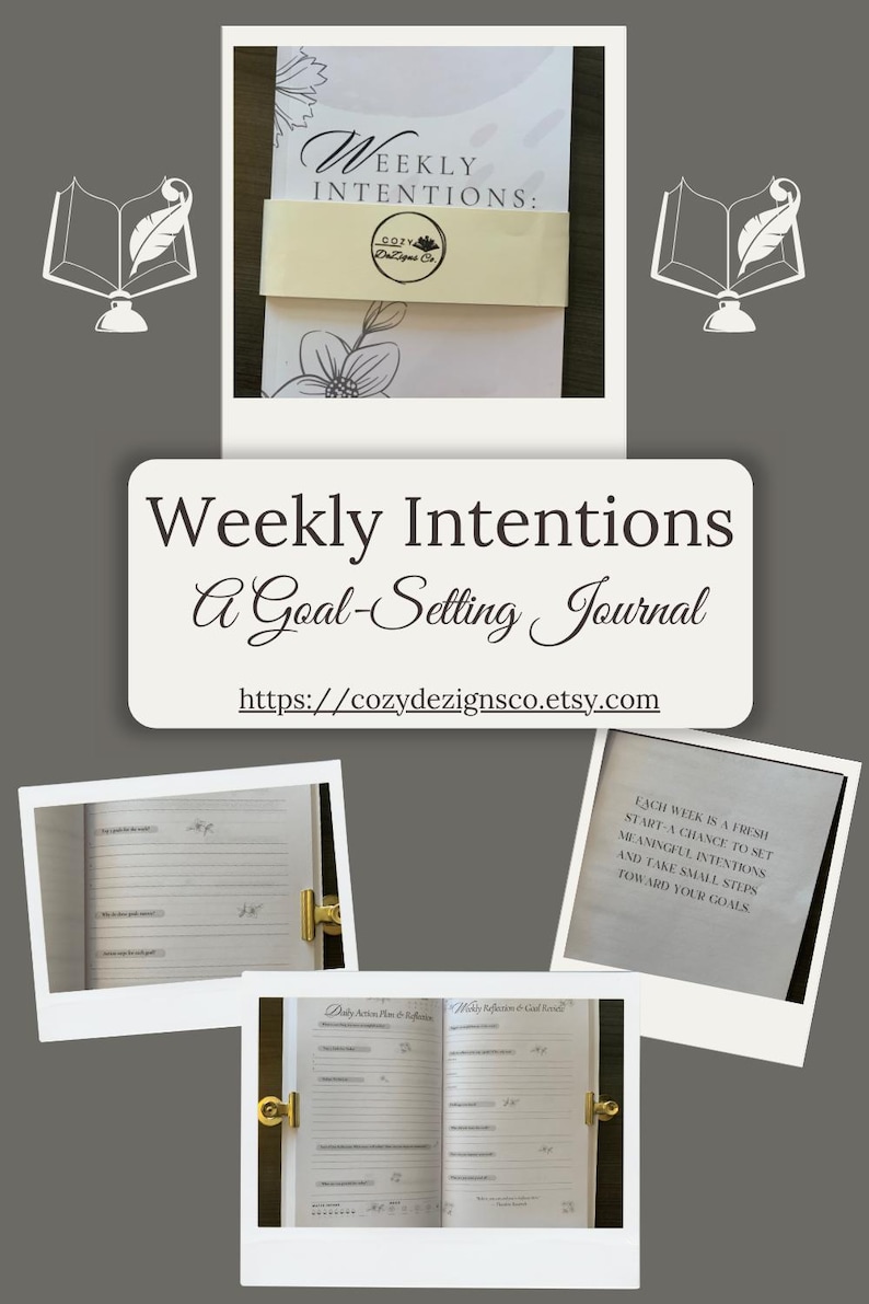 Weekly Intentions A Goal-setting Journal /14-week Intentions & Goals ...