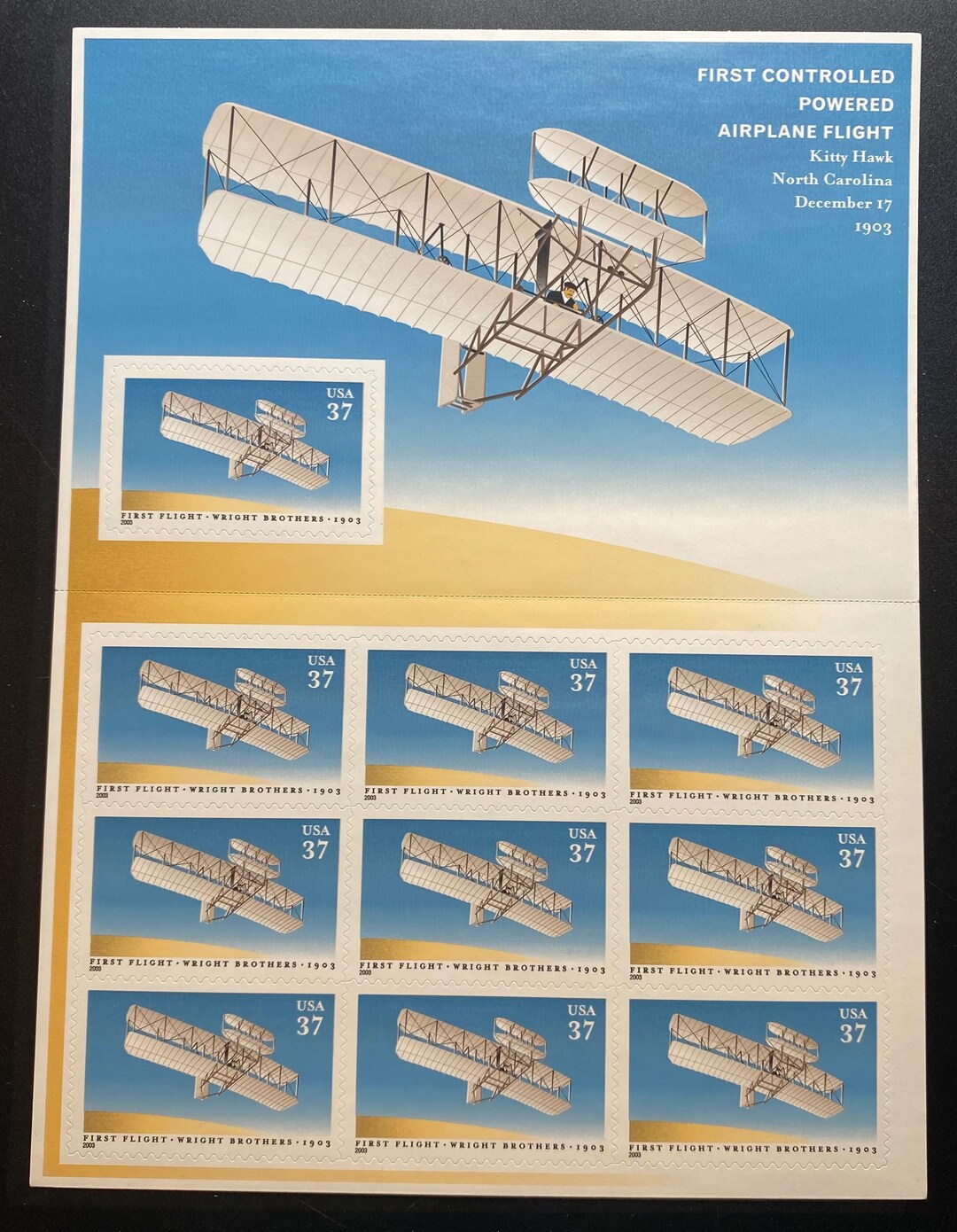 First Controlled Airflight Stamp Sheet - Etsy