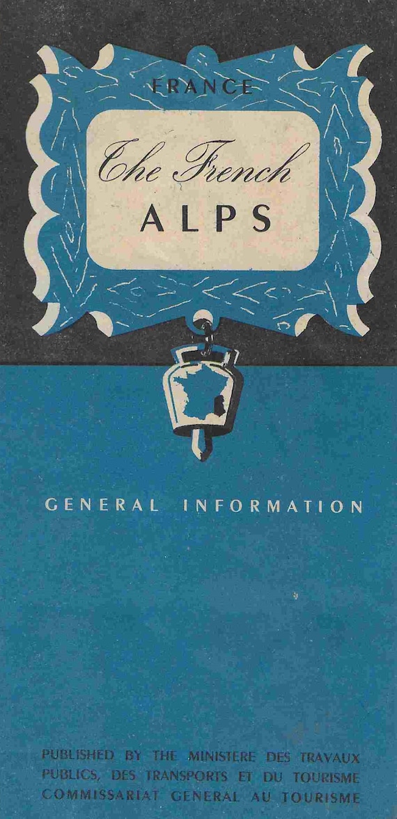 Vintage Travel Brochure France French Alps General | Etsy