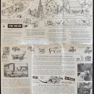Vintage Midcentury Travel Brochure - the Amish Farm and House ...