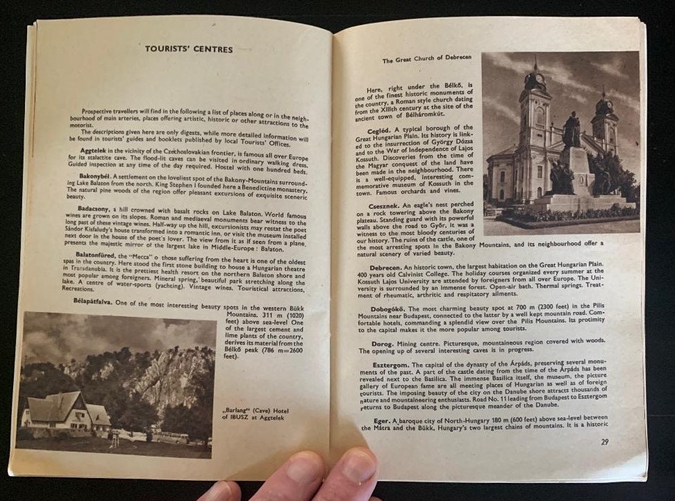 Vintage Midcentury Travel Brochure - Tour Hungary by Car - Etsy