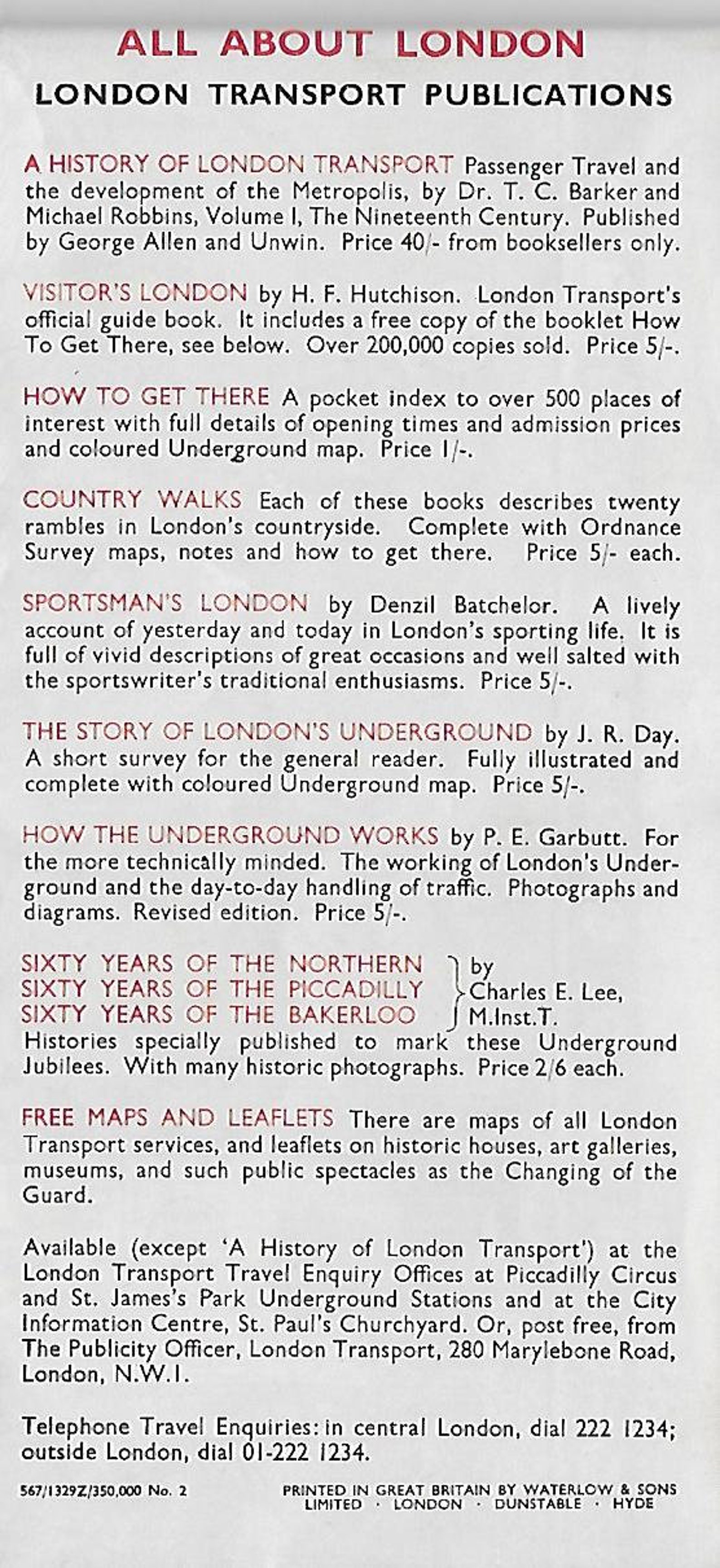 Vintage 1960's Brochure - Central Buses - Map and List of Routes ...