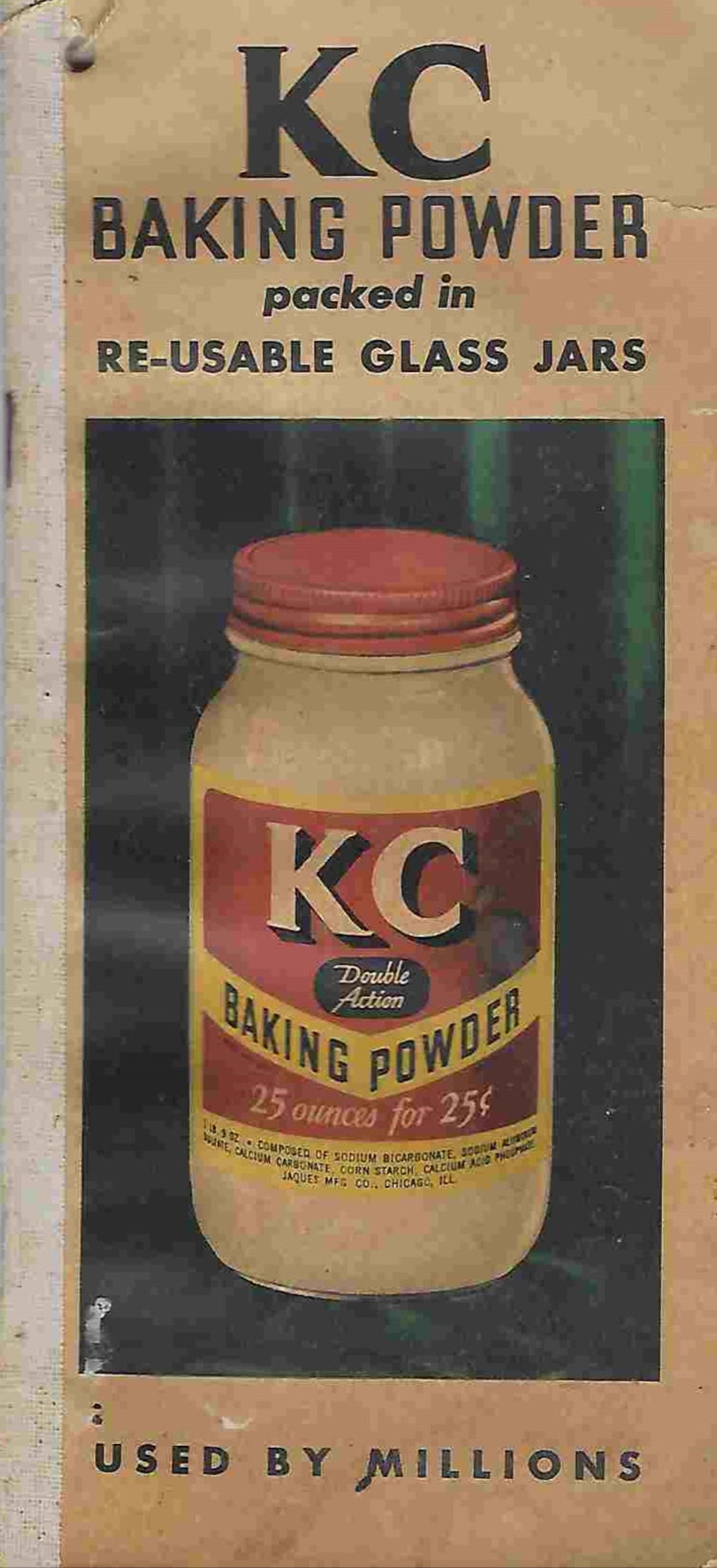 Vintage Early 1900's Advertisement - KC Baking Powder - Grocery ...