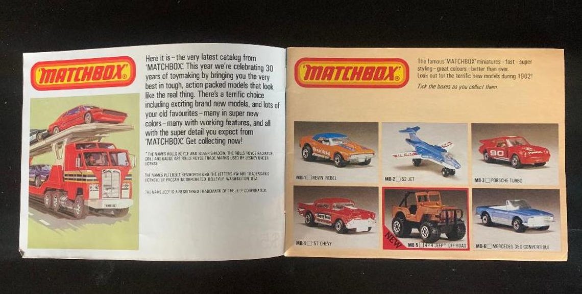 Vintage 1970's Toy Catalog - Matchbox Cars - 1971 - Etsy