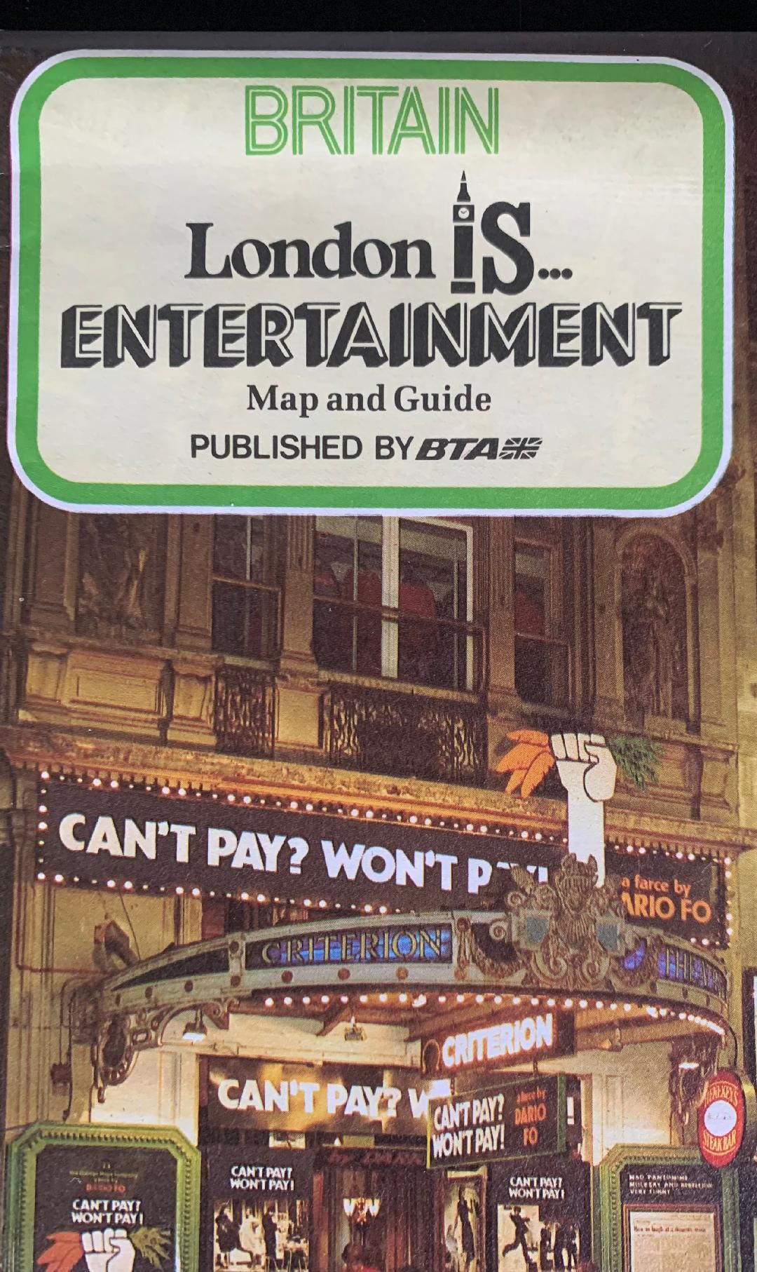 Vintage 1980's Travel Brochure - Britain - London is Entertainment ...