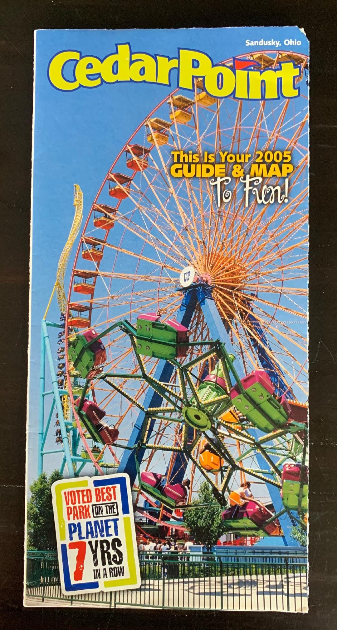 Vintage Advertising Brochure - Cedar Point Amusement Park Guide & Map ...