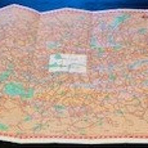 Vintage 1960's Brochure - Central Buses - Map and List of Routes ...