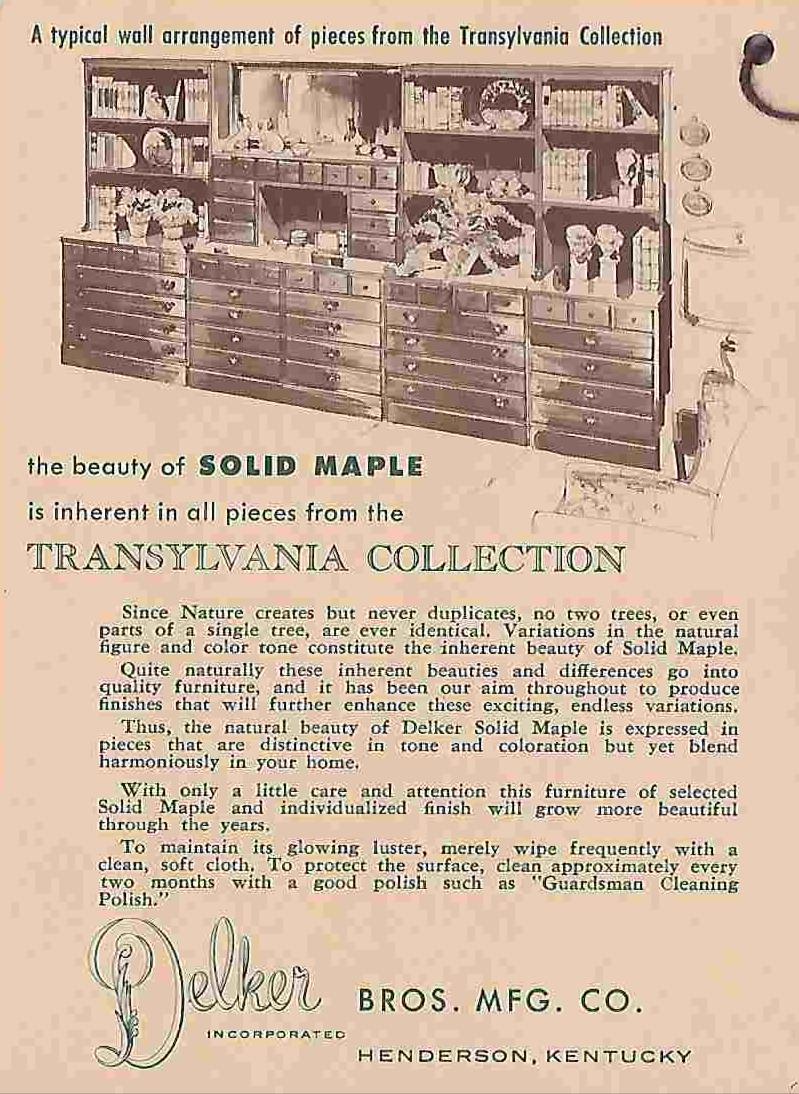 Vintage Midcentury Furniture Advertisement - Transylvania Collection ...