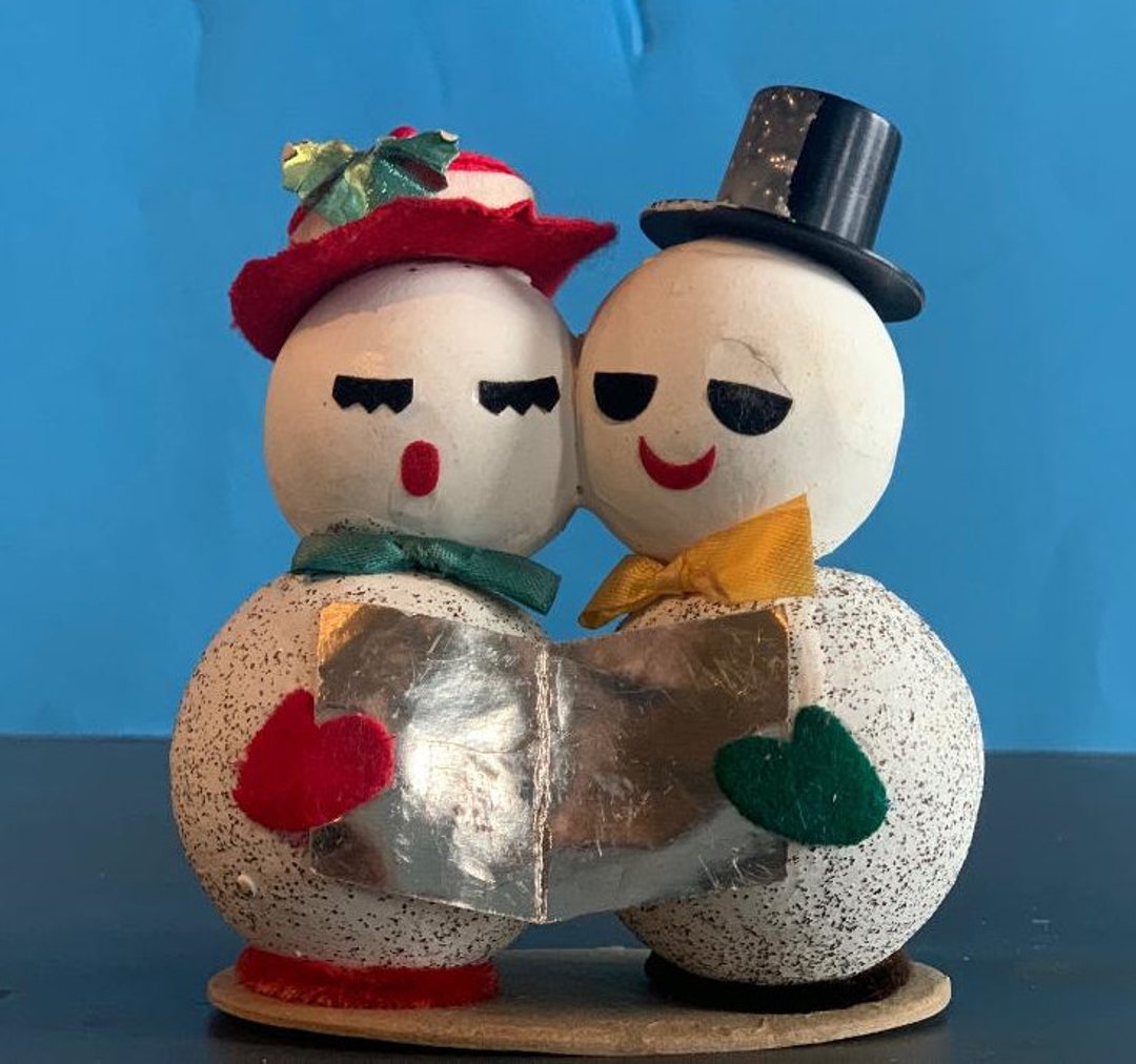 Vintage Christmas Decoration Snowman Carolers Made in Japan - Etsy