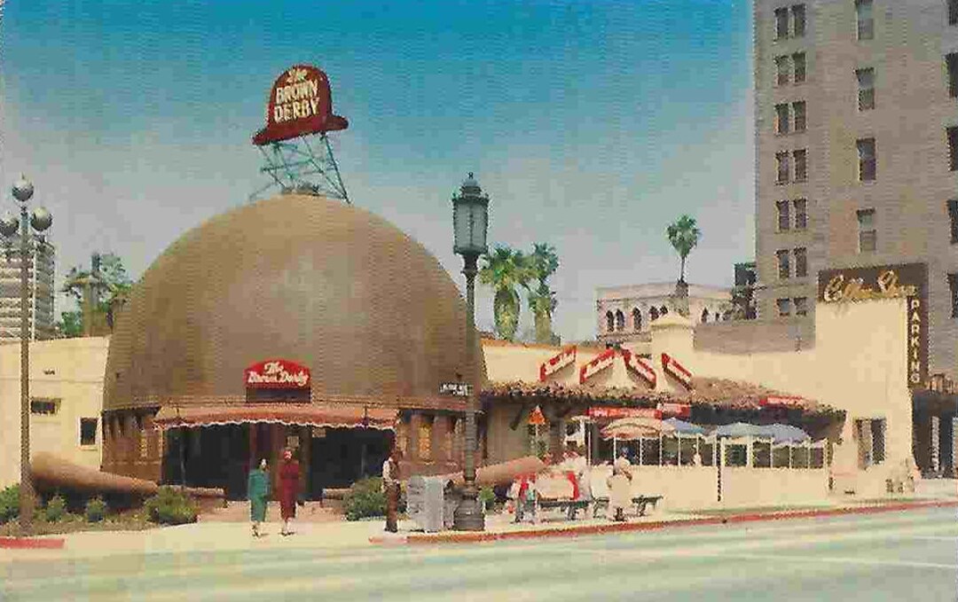 Vintage Midcentury Unused Travel Photo Postcard Brown Derby Restaurant Hollywood, CA USA - Etsy