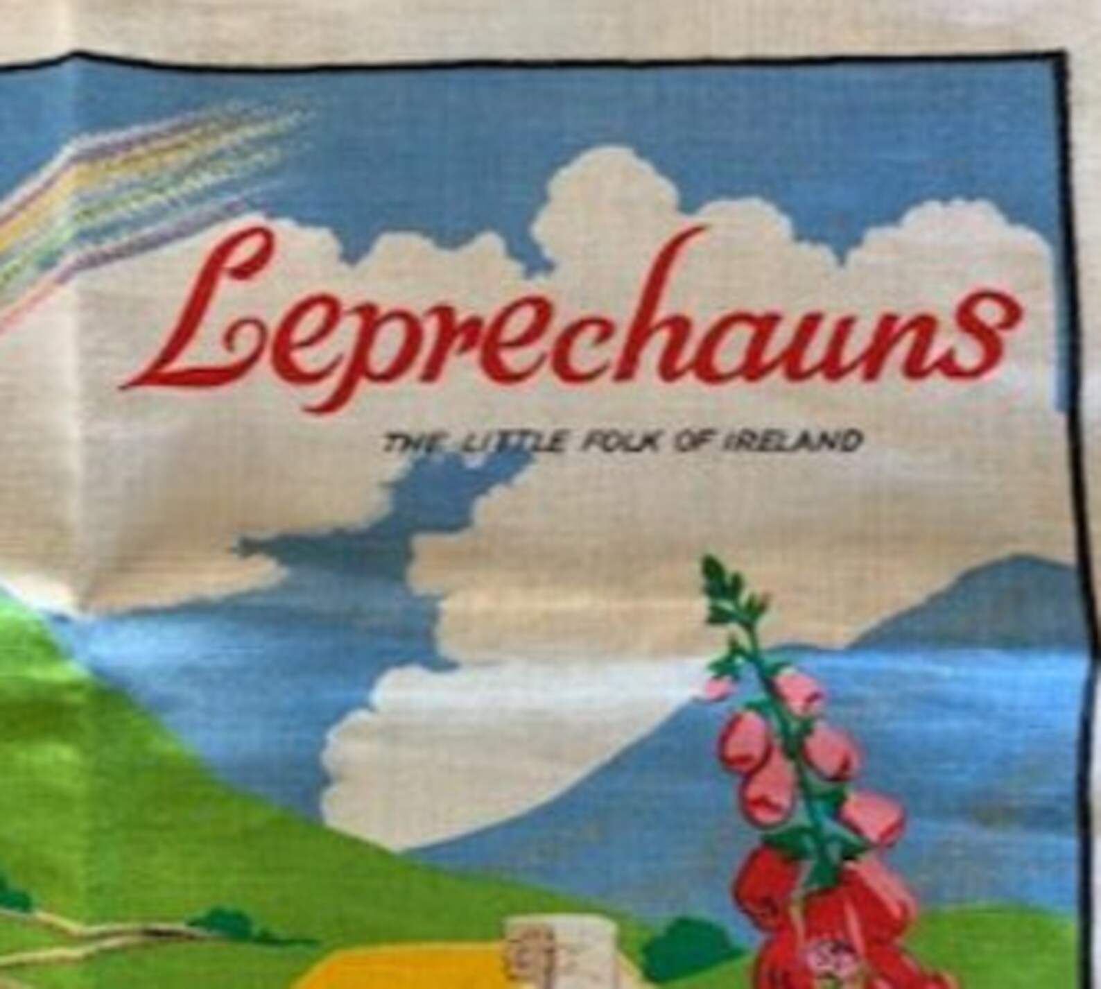Ropa de cocina vintage Toalla de recuerdo ilustrada - Leprechauns ...