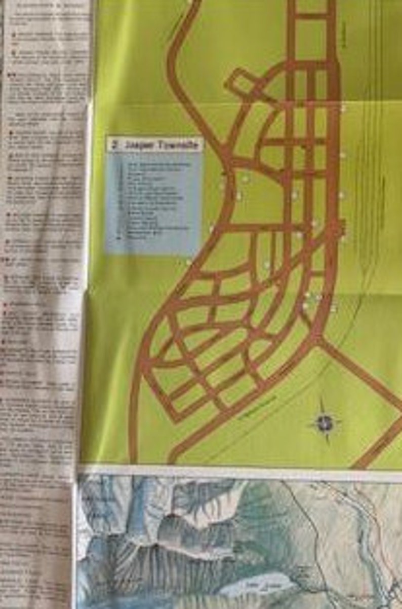 Vintage 1980's Guide Map Parks of the Canadian Rockies - Etsy