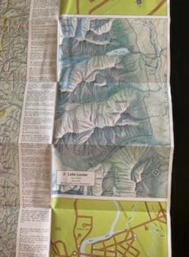 Vintage 1980's Guide- Map - Parks of the Canadian Rockies - 1985 - Road ...