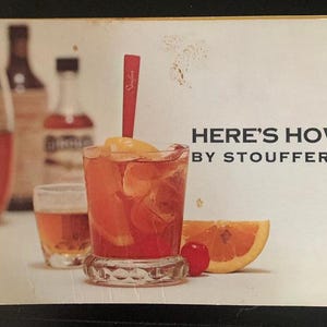 Vintage Midcentury Ad Bar Cocktail Drinks Here's How by Stouffer's ...
