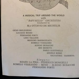 Vintage Midcentury Italian Line - Italia - Illustrated Program - Music ...