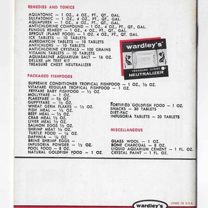 Vintage Mid Century Pet Care Brochure - Wardley's Fin Facts - Tropical ...