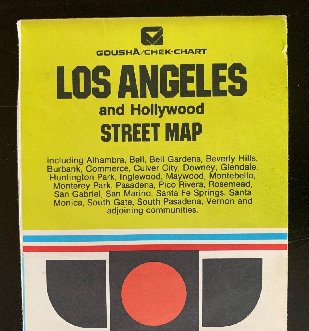 Vintage 1980's Travel Road Map - Los Angeles and Hollywood - Streets - Etsy