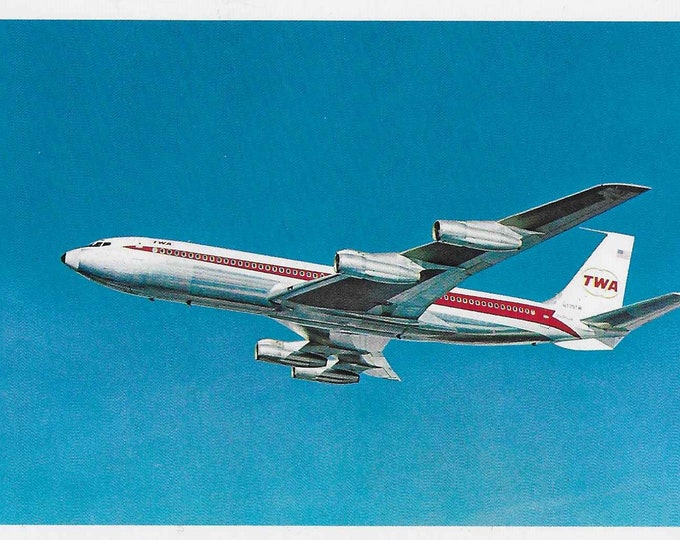 Vintage Midcentury Unused Travel Photo Postcard TWA Star Stream - Etsy