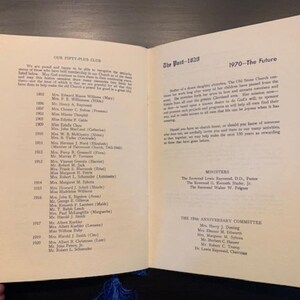 Vintage 1970 - 150th Anniversary - Ceremony Program - Old Stone Church ...