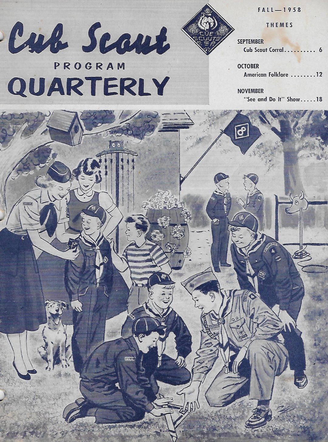 Vintage 1950's Cub Scout Program Quarterly - Fall 1958 - Etsy