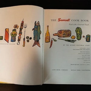Vintage Mid-century Cookbook - the Sunset Cookbook - Etsy