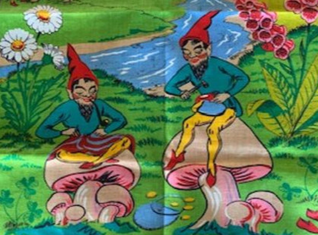 Ropa de cocina vintage Toalla de recuerdo ilustrada - Leprechauns ...