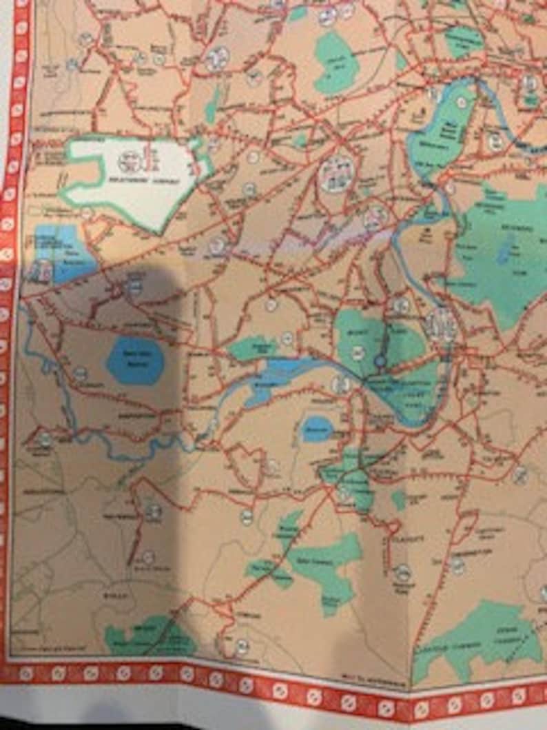 Vintage 1960's Brochure - Central Buses - Map and List of Routes ...